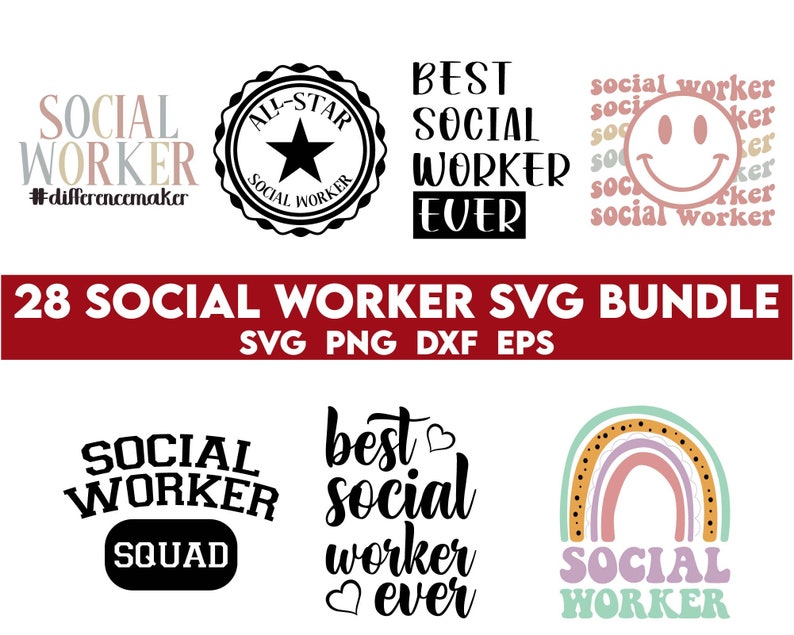 Social Worker Svg Bundle, Social Worker Life Svg, Social Worker Gift ...