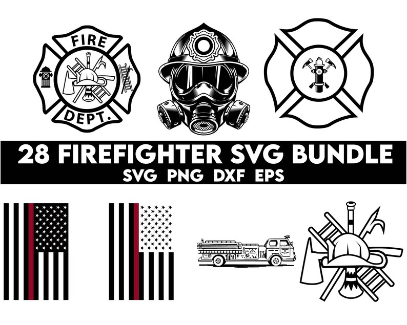 Firefighter Svg Bundle, Firefighter Svg, Dad Firefighter Svg, Red Line ...