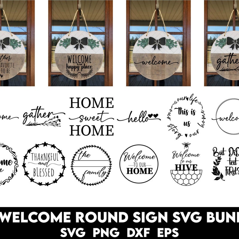 Round Sign Svg - Etsy