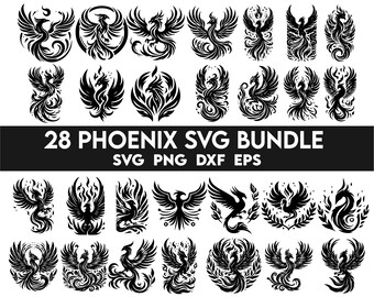 Phoenix SVG Bundle, Phoenix Svg, Phoenix Vector, Phoenix Birds, Phoenix ...