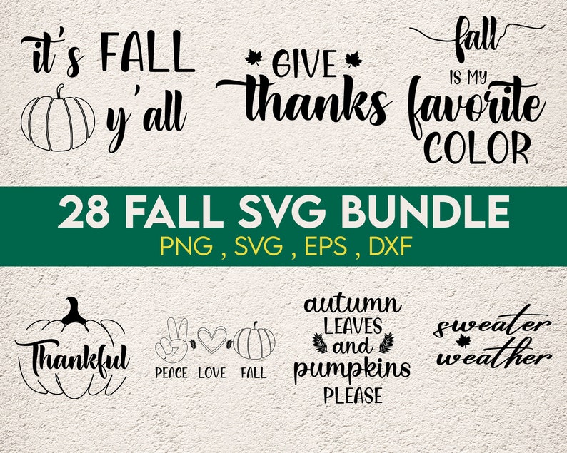 Fall SVG Bundle Fall Svg Happy Fall Svg Autumn Svg - Etsy UK