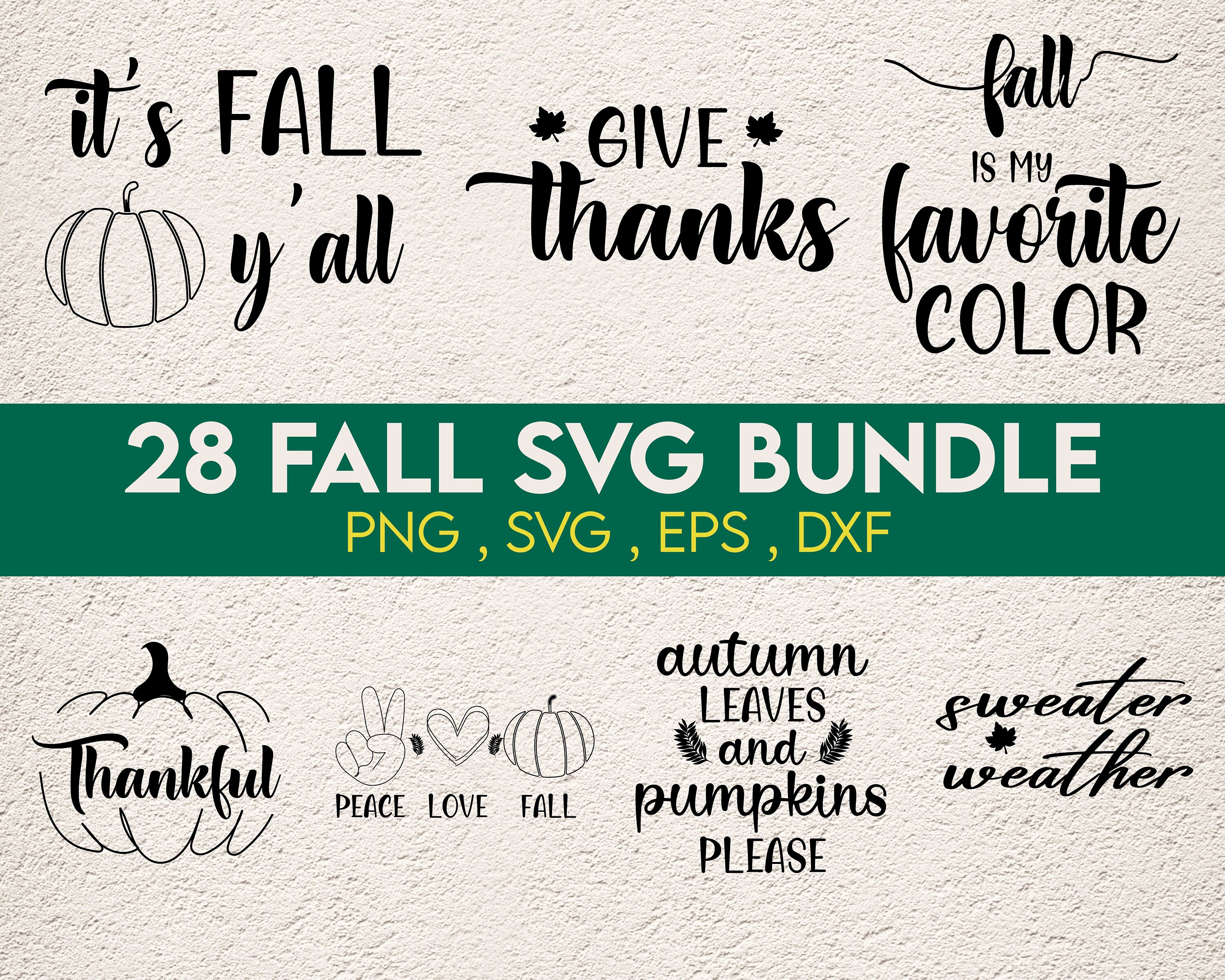 Fall SVG Bundle Fall Svg Happy Fall Svg Autumn Svg - Etsy UK