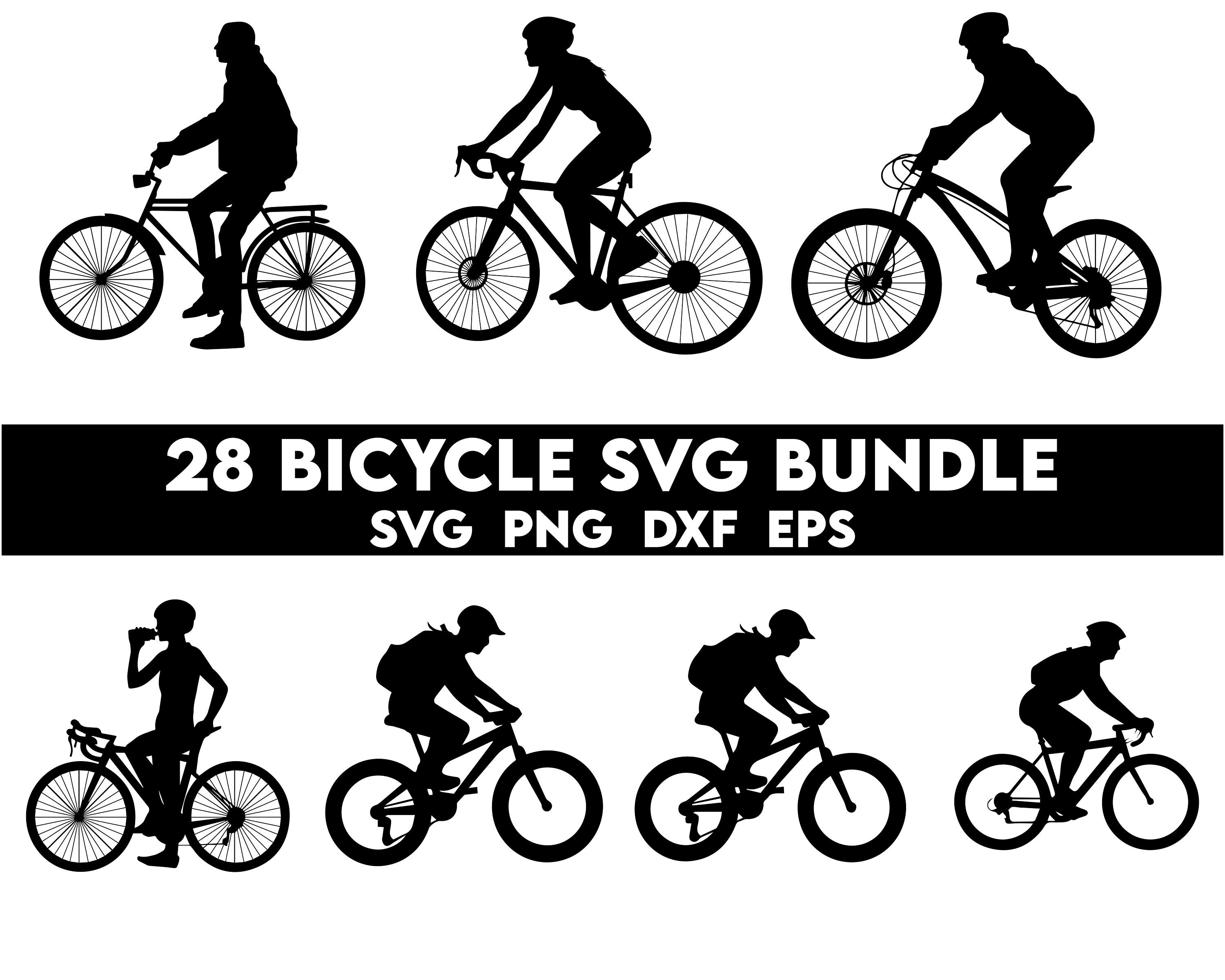 Bicycle Svg Bundle, Bicycle Svg, Bike Svg, Bike Clipart, Mountain Bike ...