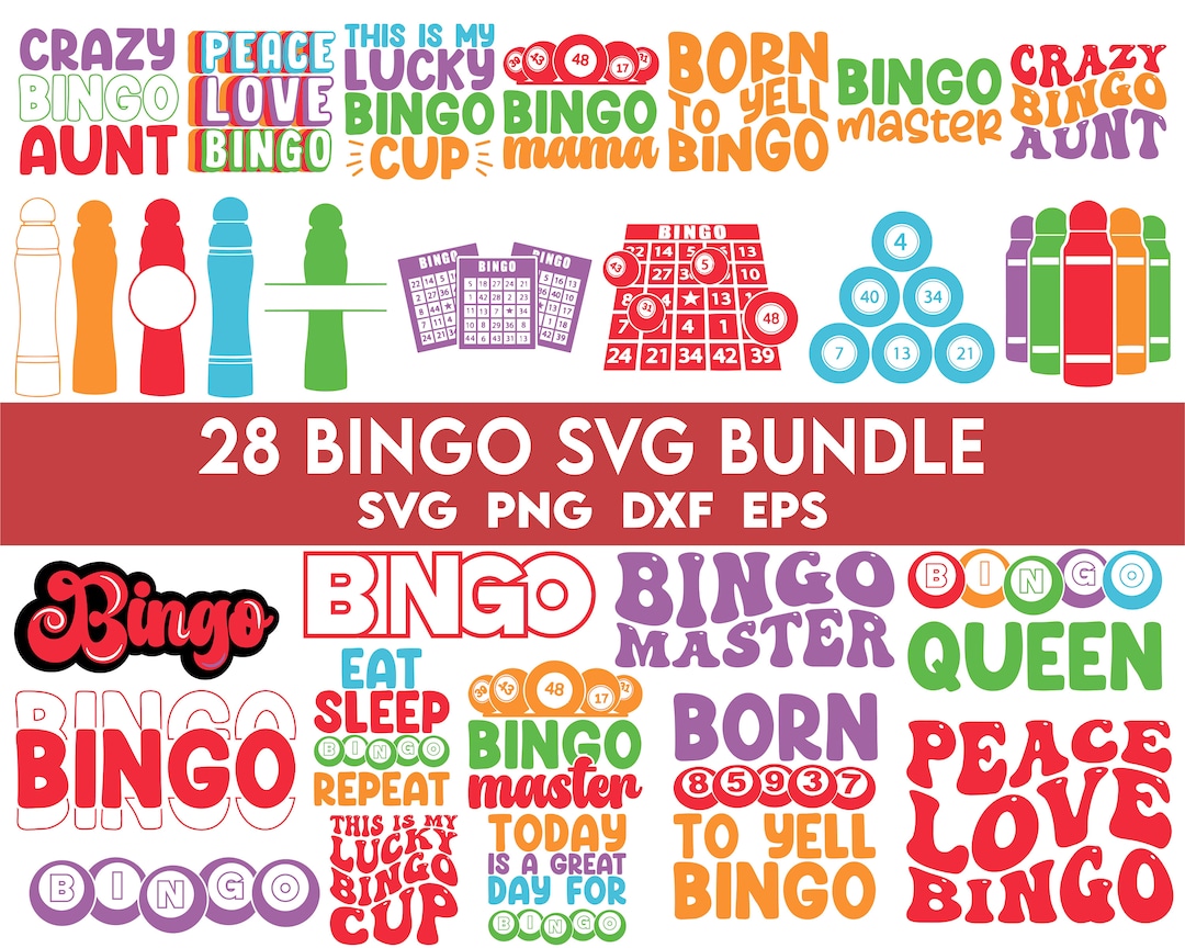 Bingo Svg Bundle, Bingo Design Bundle, Bingo Quotes SVG, Bingo Lady Svg ...