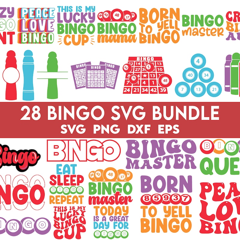 Bingo Cards Svg - Etsy