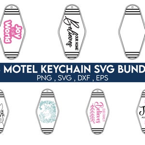 Motel Keychain Svg Bundle, Motel Keychain Png, Keychain Svg Bundle ...