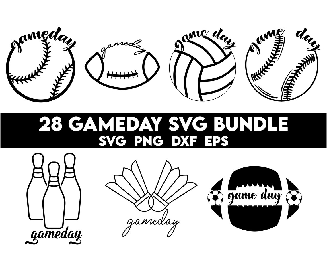 Game Day SVG Bundle, Football Svg, Baseball Svg, Soccer Svg, Basketball ...