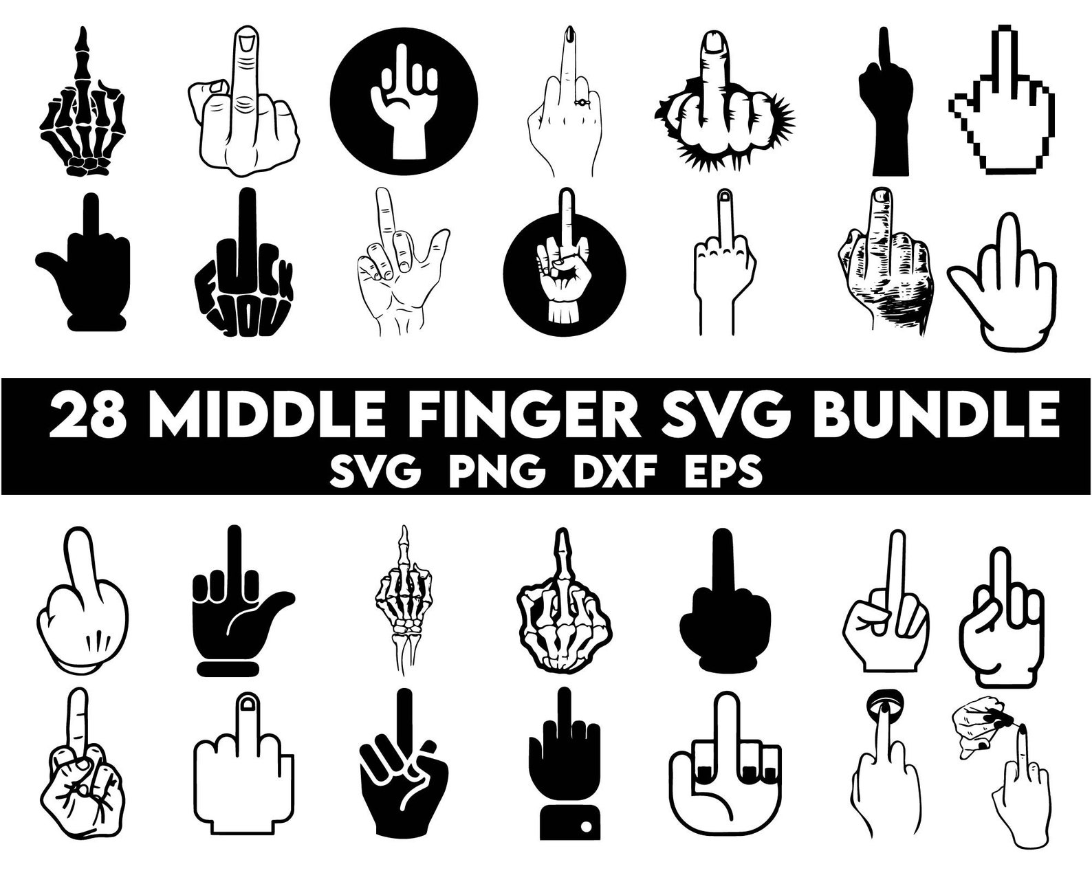 Middle Finger Svg Bundle, Middle Finger Svg, Middle Finger Cricut ...