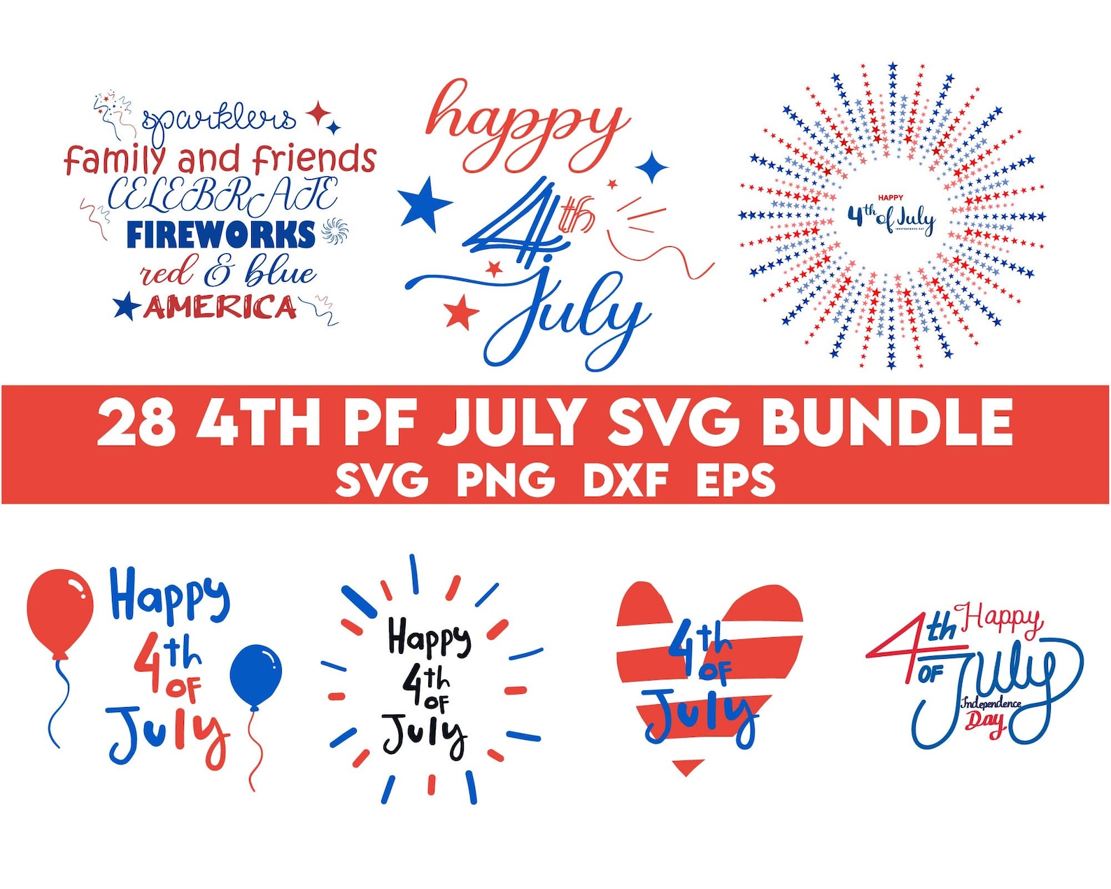4th of July Svg Bundle Fourth of July Svg Usa Svg America - Etsy