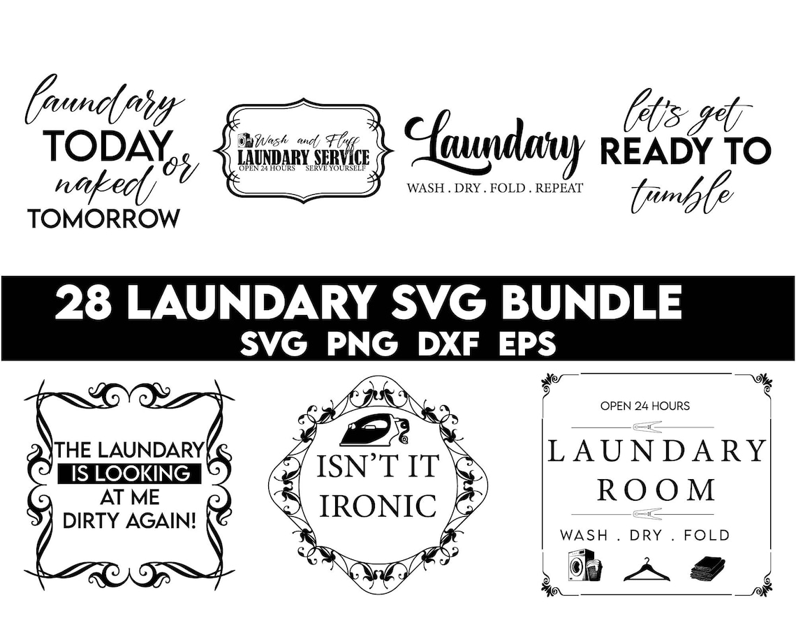 Laundry Svg Bundle Laundry Room Svg Bathroom Svg Wash Dry - Etsy Canada