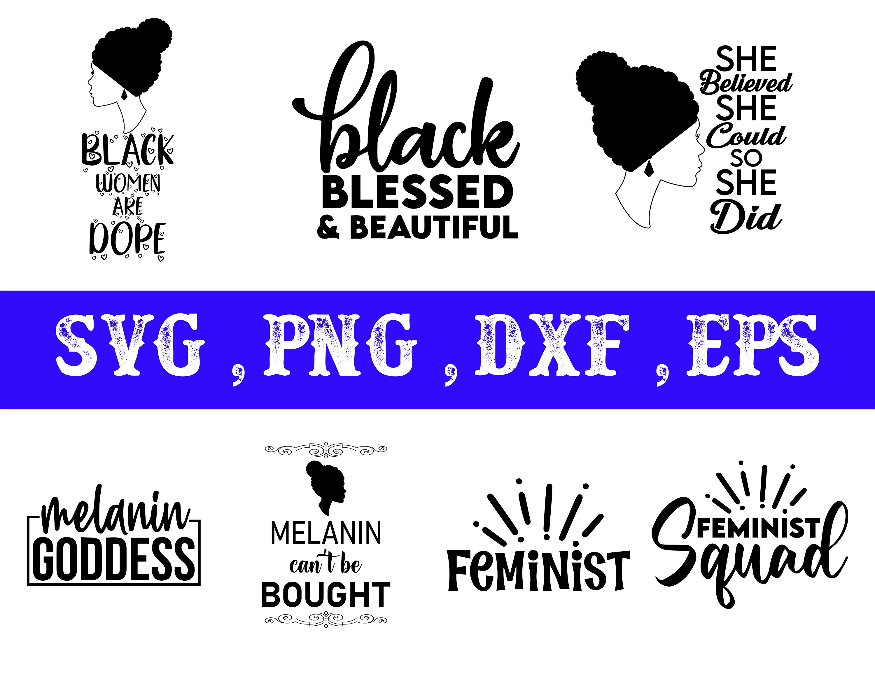 Black Woman Svg Bundle, Afro Woman Svg, Melanin Svg, Boss Lady Svg ...