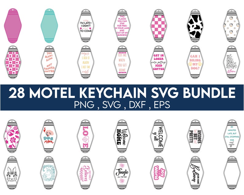 Motel Keychain Svg Bundle, Motel Keychain Png, Keychain Svg Bundle ...