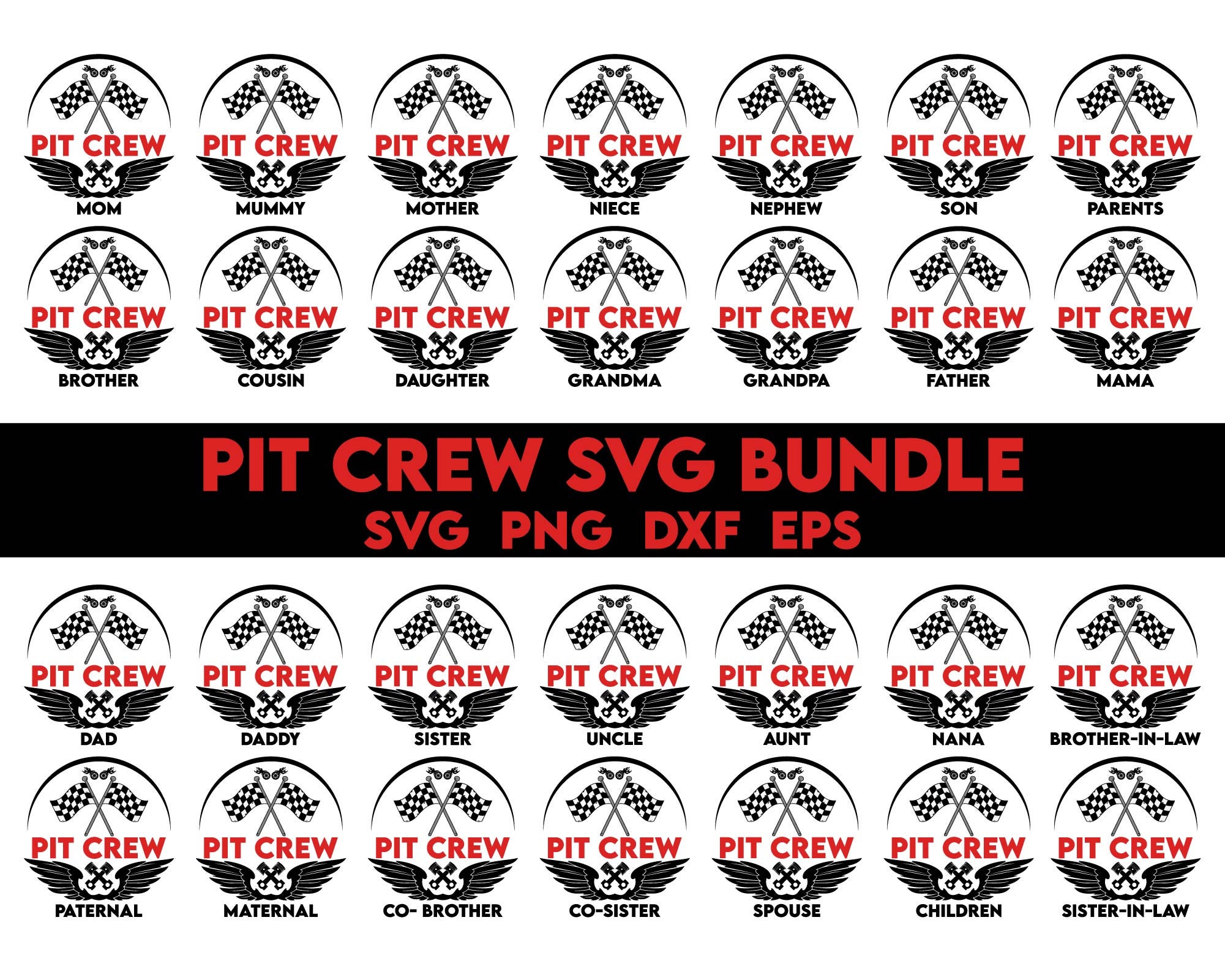 Pit Crew Family Bundle, Pit Crew Svg, Racing Sayings Svg, Racing Quote ...