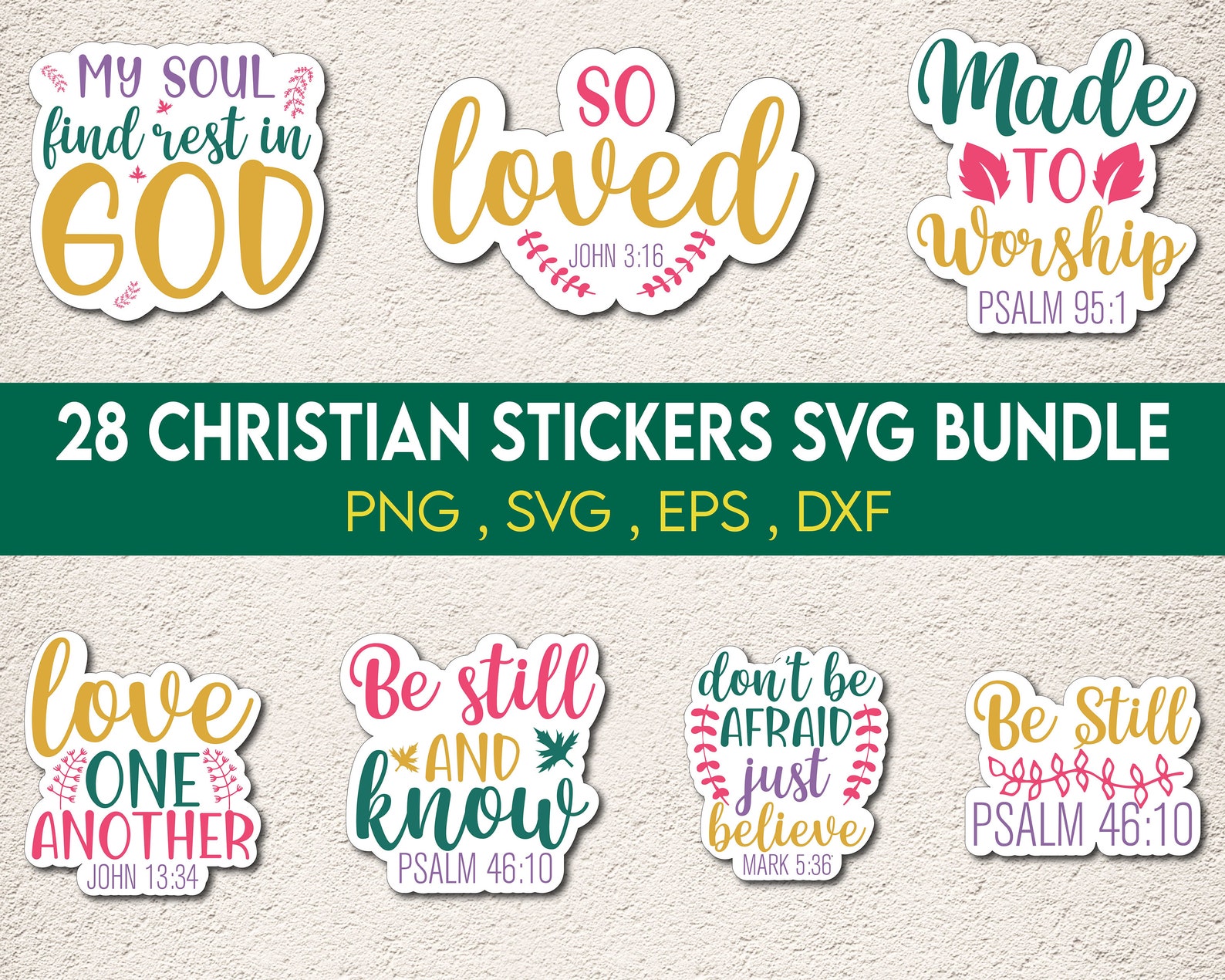 Christian Stickers Svg Bundle Christian Quotes SVG Christian - Etsy