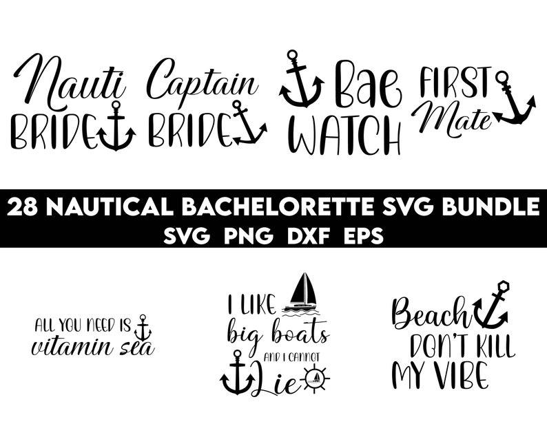 Nautical Bachelorette SVG Bundle, Beach Bachelorette Svg, Party SVG ...