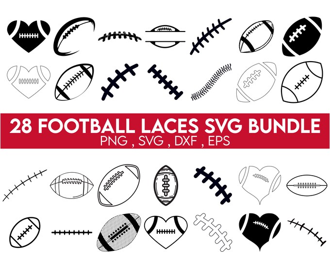 Football Laces Svg, Football Outline, Football Stitch Images for Cricut ...