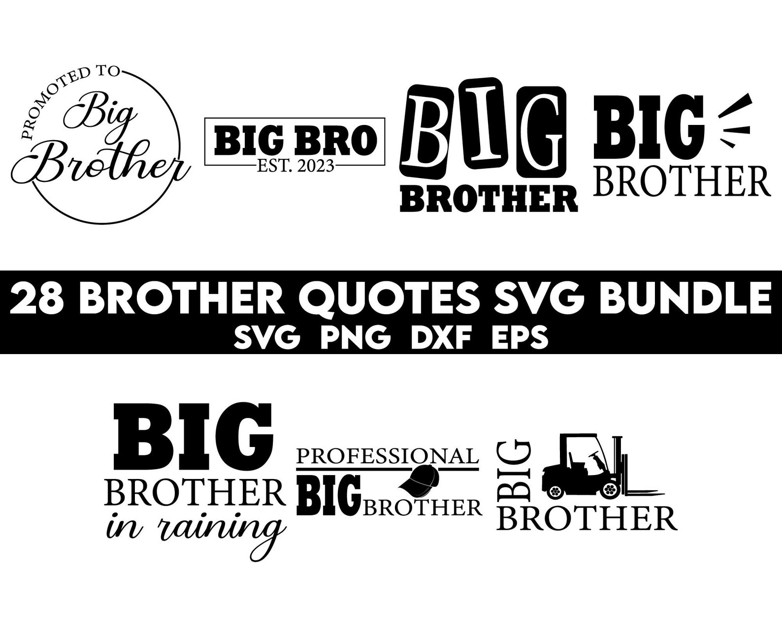 Brother Quotes Svg Bundle, Brother SVG, Brother Shirt Svg, Big Brother ...