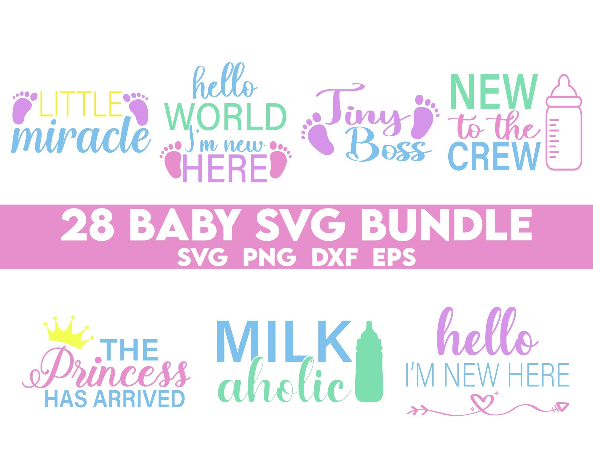 Baby SVG Bundle, Baby Onesie SVG, Funny Baby Svg, Baby Newborn Svg ...