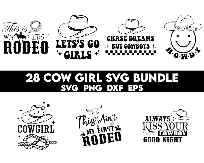 Cowgirls Svg Bundle, Cowgirl SVG, Cowboy SVG, Western Svg, Howdy Svg ...