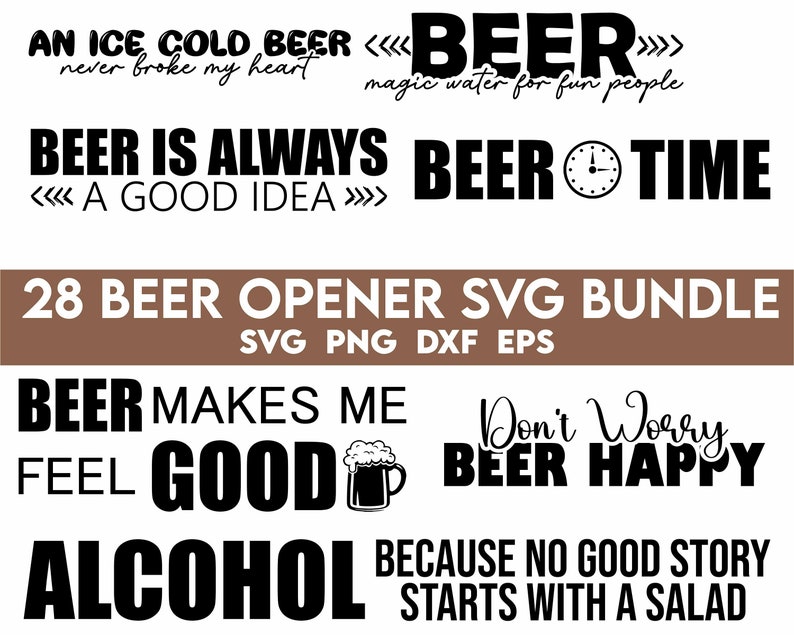 Bottle Opener Svg Bundle, Beer SVG Bundle, Beer Quotes SVG Designs ...