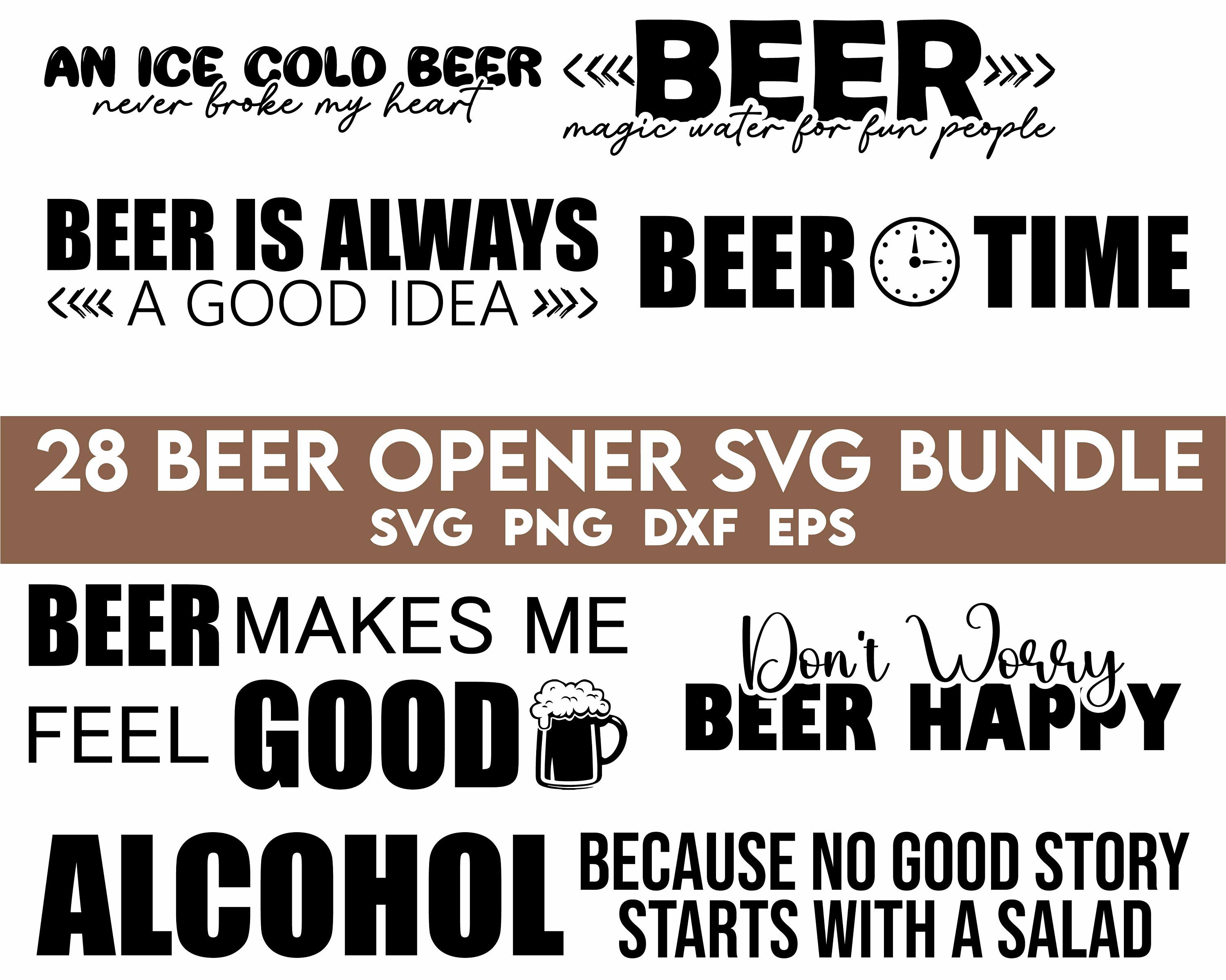 Bottle Opener Svg Bundle, Beer SVG Bundle, Beer Quotes SVG Designs ...