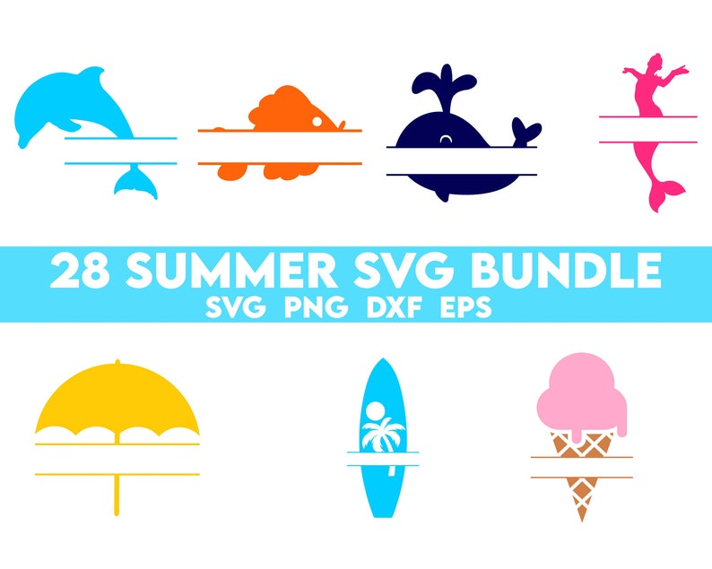 Summer SVG Bundle, Summer Name Frames Svg, Beach Svg, Digital Download ...