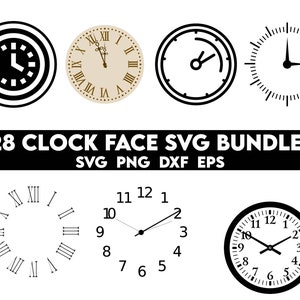 CLOCK FACE Svg Bundle, Clock Svg, Clock Face Clipart, Clock Numbers Svg ...