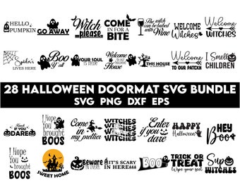 Halloween Doormat Svg Bundle, Halloween Welcome Sign Svg, Welcome Boo ...