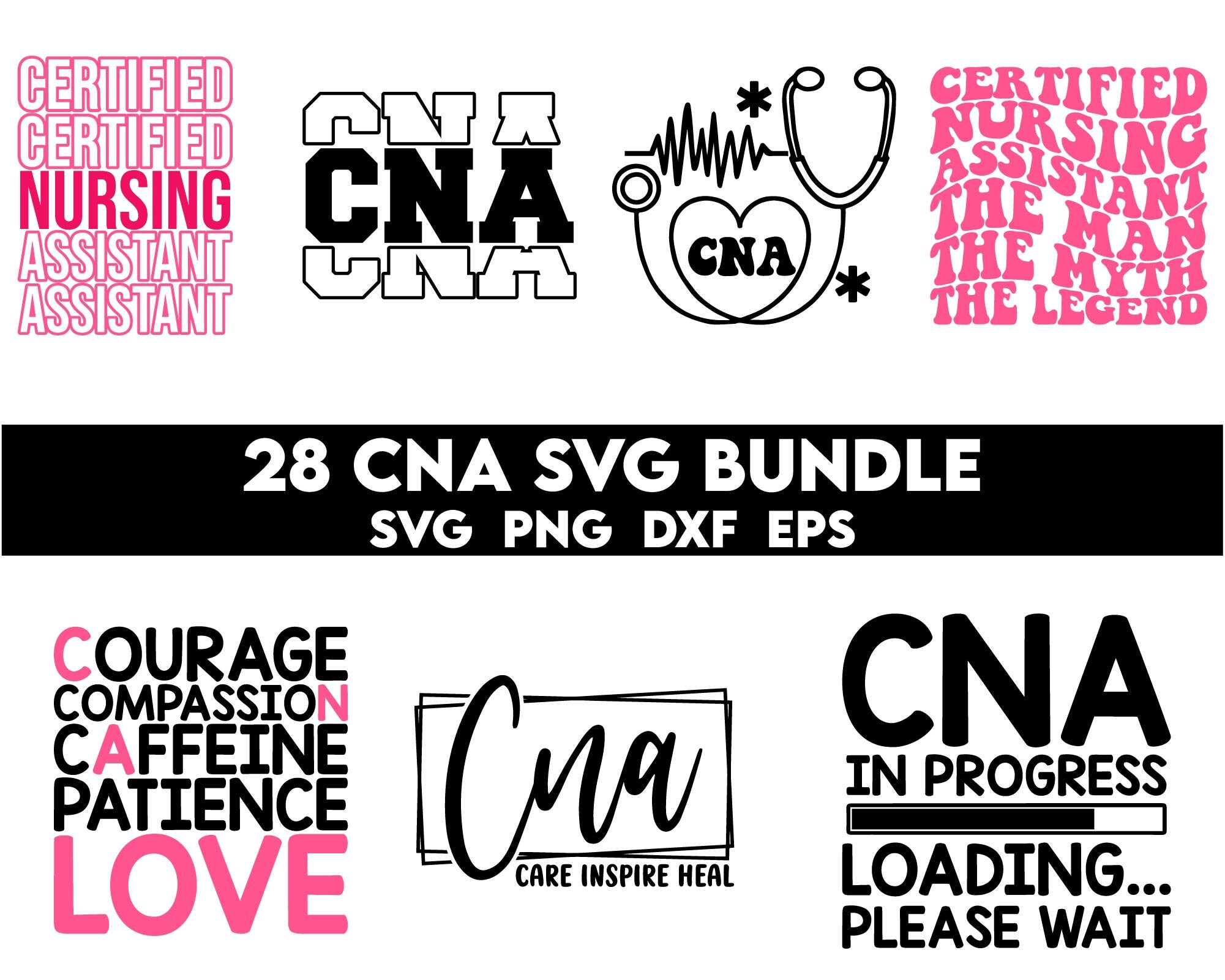 Cna Svg Bundle Nurse Svg Nursing Svg Nurse Life Svg - Etsy