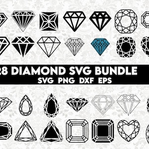 Diamond SVG Bundle, Wedding Diamond SVG, Diamond Svg, Diamond ...