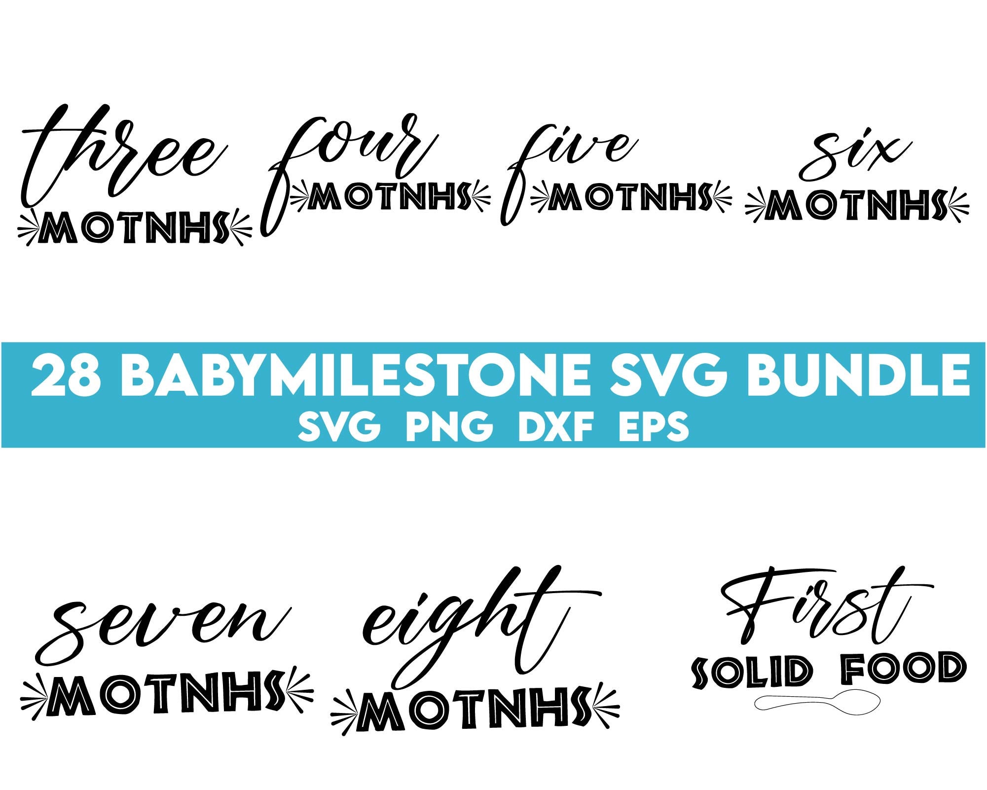 Baby Milestone Svg Bundle Milestone Svg Monthly Milestone - Etsy