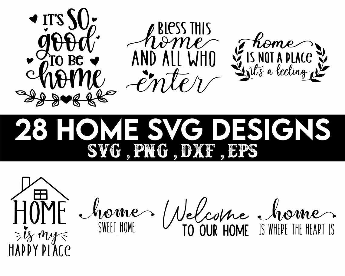 Home Svg Bundle, Family Svg, Home Sweet Home Svg, Blessed This Home Svg ...