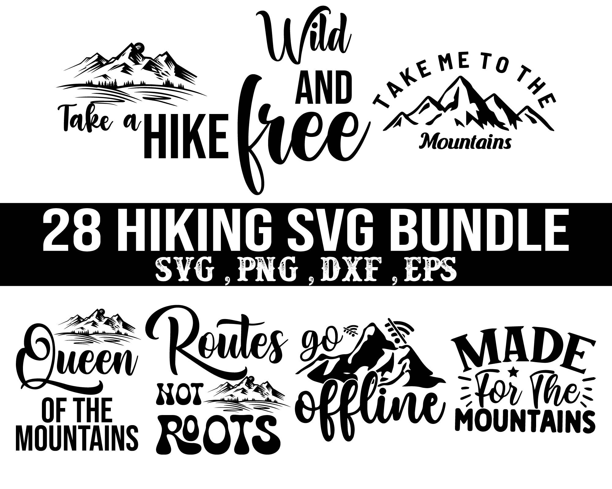 Hiking Svg Bundle, Hiking Saying Svg, Nature Svg, Mountains Svg ...