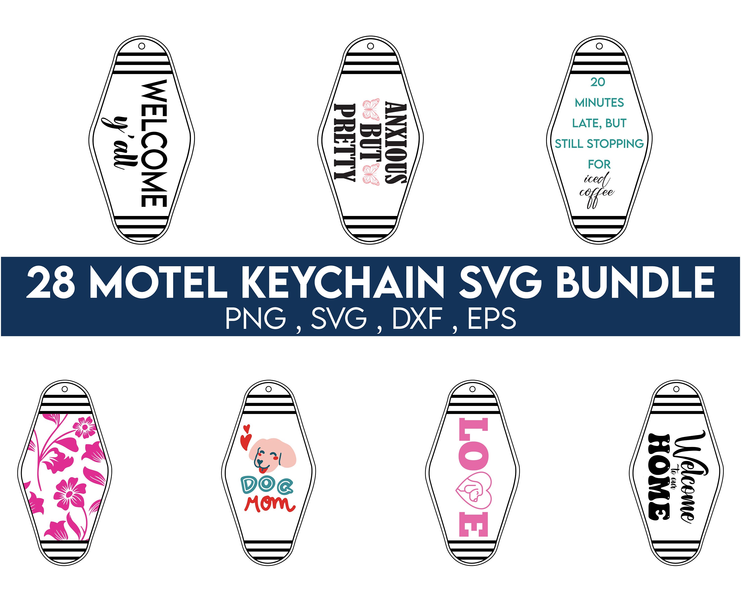Motel Keychain Svg Bundle, Motel Keychain Png, Keychain Svg Bundle ...