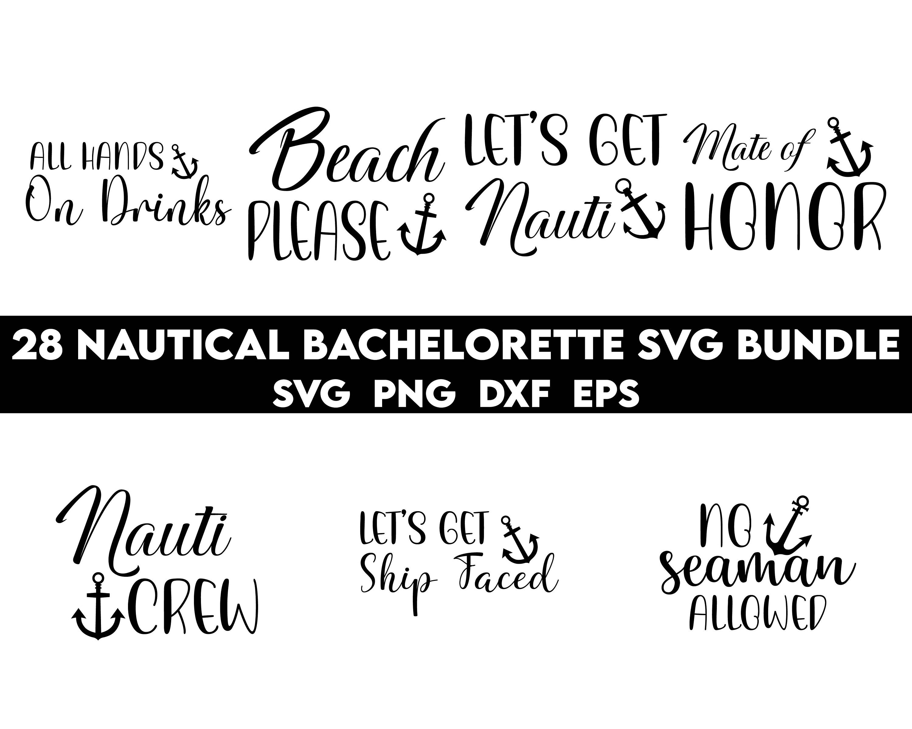 Nautical Bachelorette SVG Bundle, Beach Bachelorette Svg, Party SVG ...