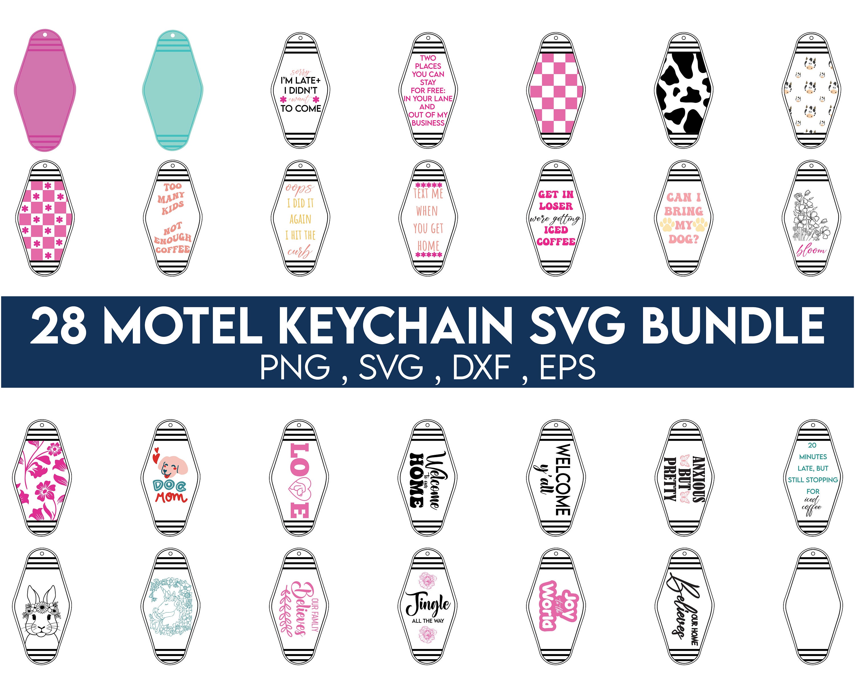 Motel Keychain Svg Bundle, Motel Keychain Png, Keychain Svg Bundle ...