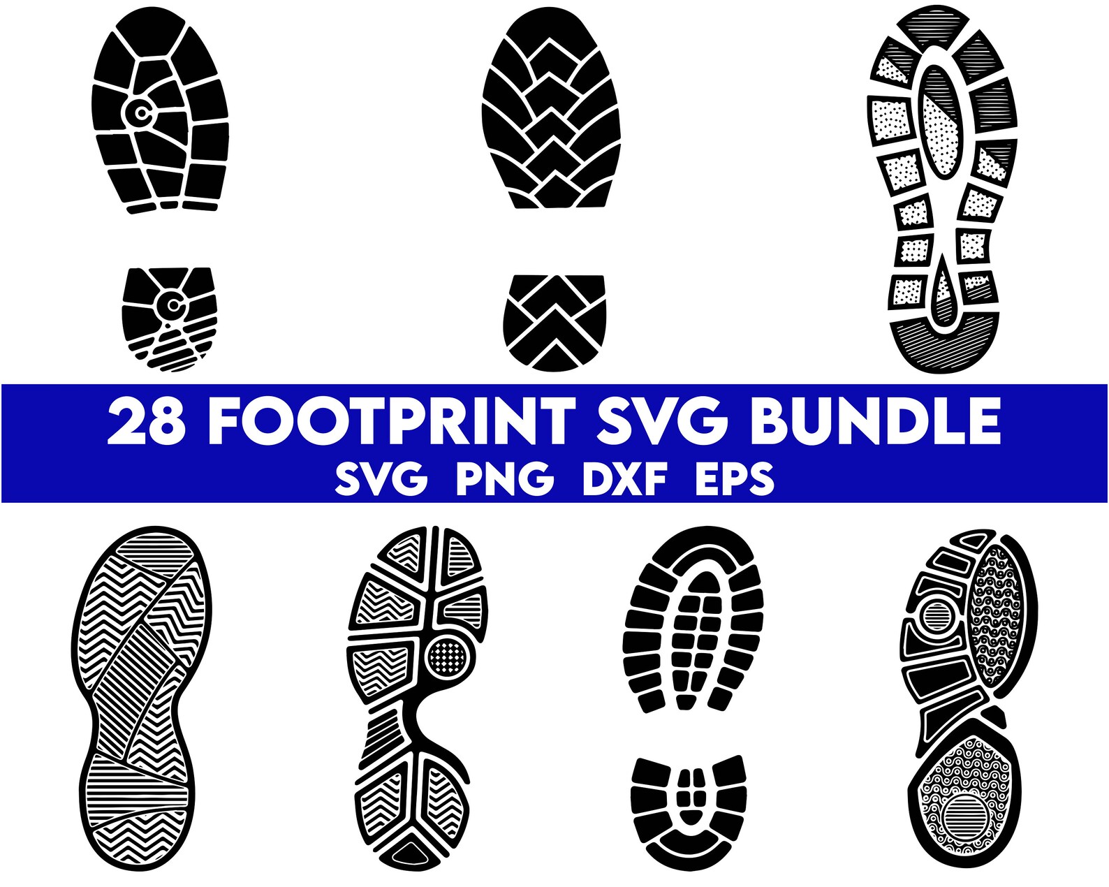Footprints SVG Bundle, Foot Prints Png Bundle, Footprint Svg, Feet Svg, Baby Birthday Clipart ...