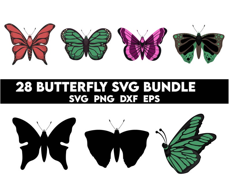 Butterfly SVG Bundle, Butterflies Svg, Butterfly Png, Butterfly Clipart, Layered Butterfly ...