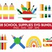 School Supplies SVG Bundle, School Supplies Png, Pencils, Crayons, Cute ...