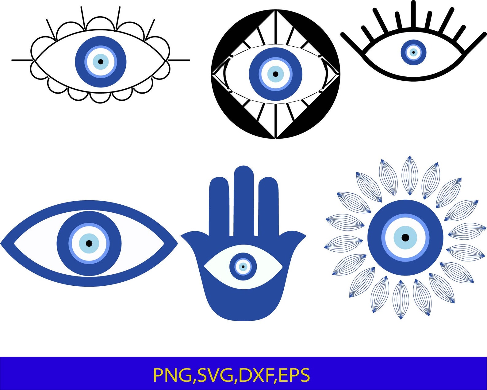 Evil Eye Svg Bundle, Humsa Svg Cut Files, Turkish Eye Svg, Evil Eye ...