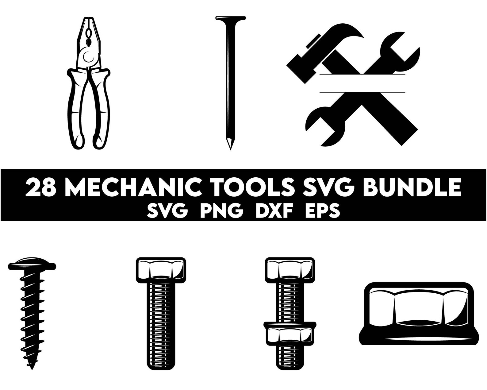 Tools Svg Bundle, Mechanic Tools Svg, Wrench Svg, Hand Tool Svg for ...