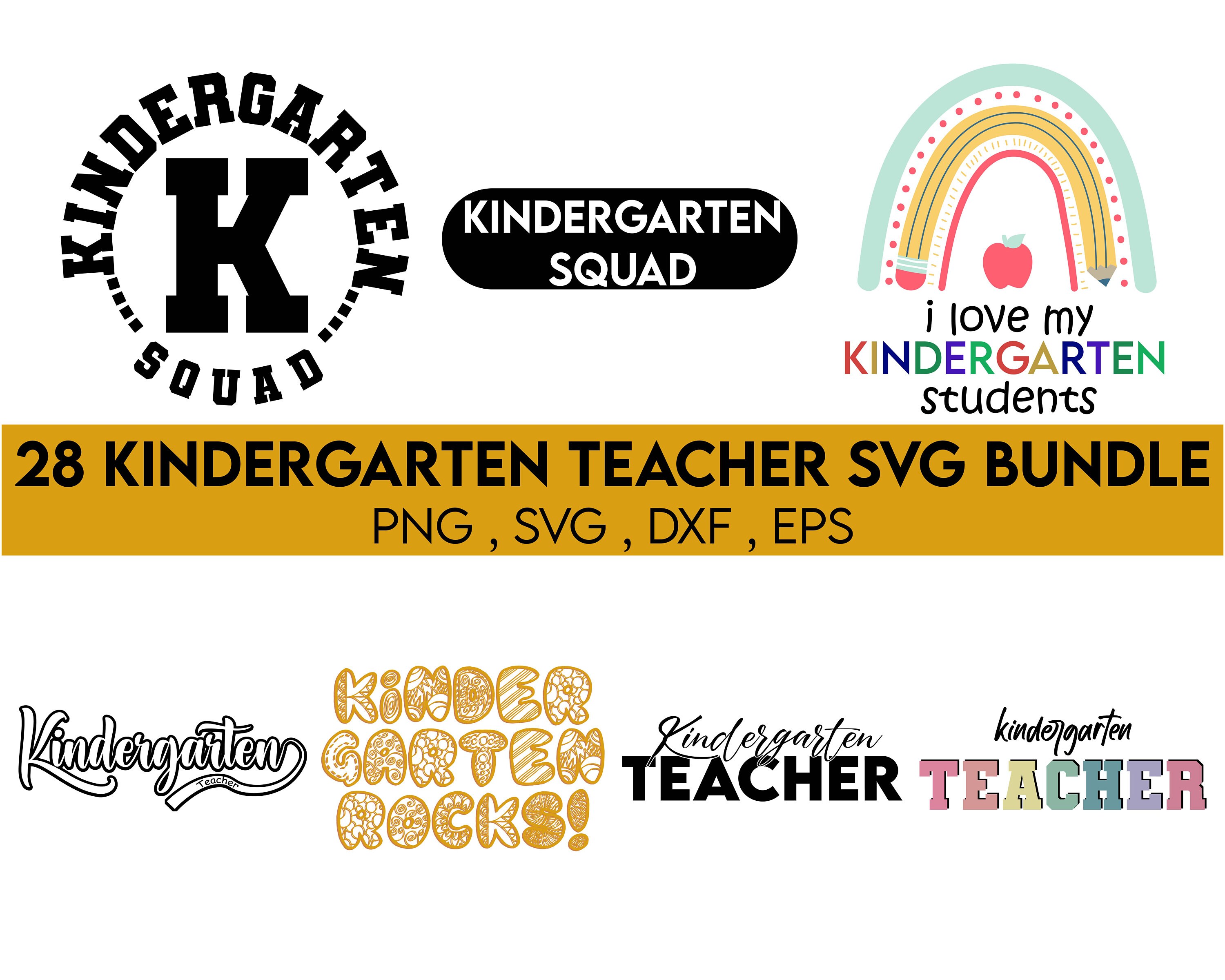 Kindergarten Teacher Svg Bundle, Kindergarten Svg Bundle, Kinder ...