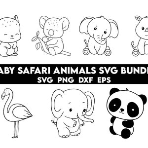 Safari Animals Svg Bundle, Animal Clipart, Baby Animals Svg, Zoo ...