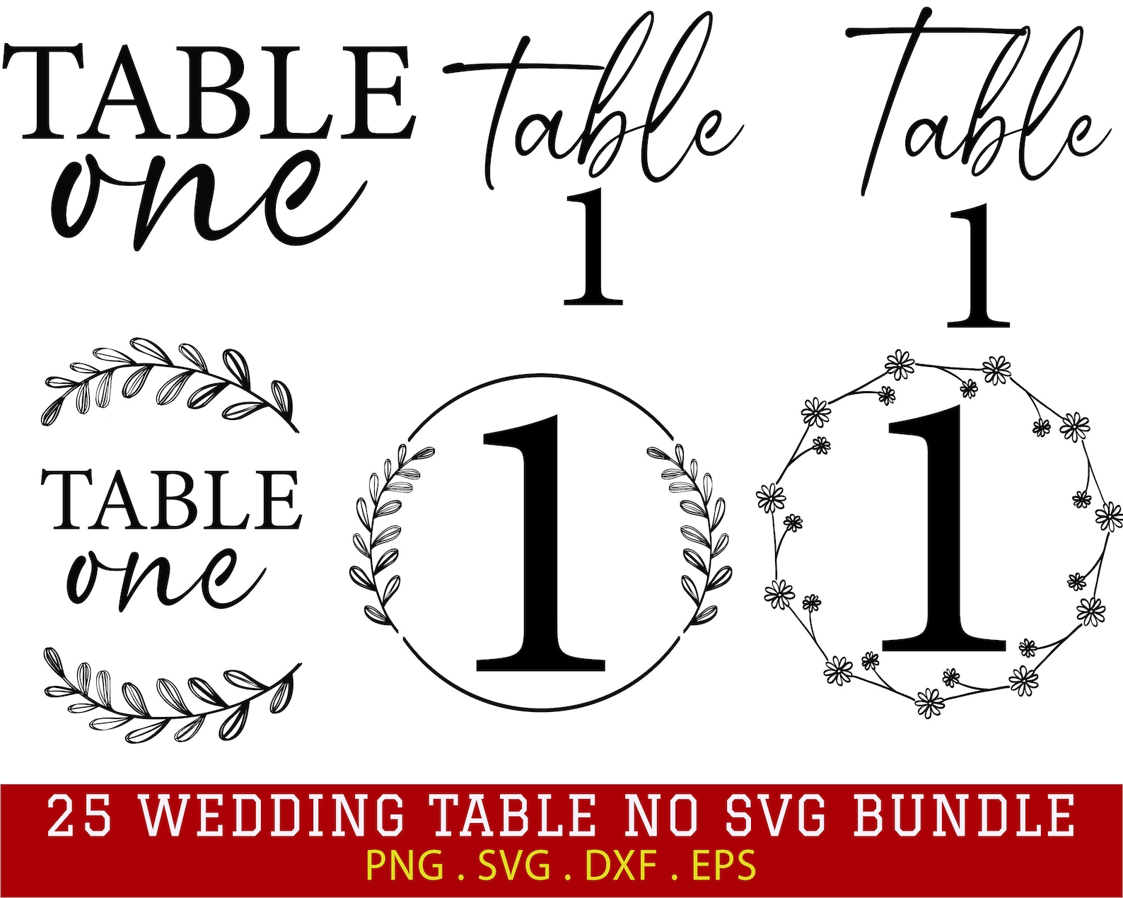 Wedding Table Number Svg Bundle Wedding Bundle Wedding Sign - Etsy UK