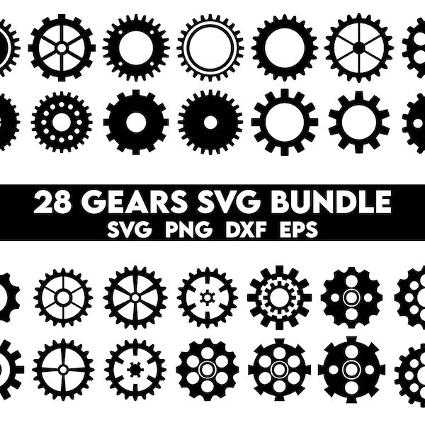 Steampunk Gears, Svg Cut Bundle - Etsy
