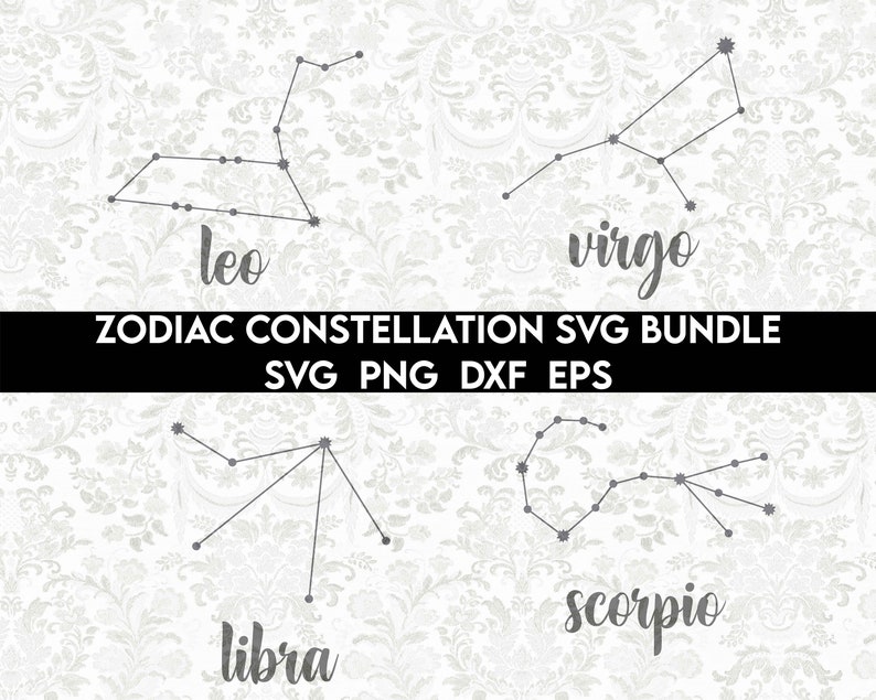 Zodiac Constellation SVG Bundle, Astrology SVG, Constellation Svg ...