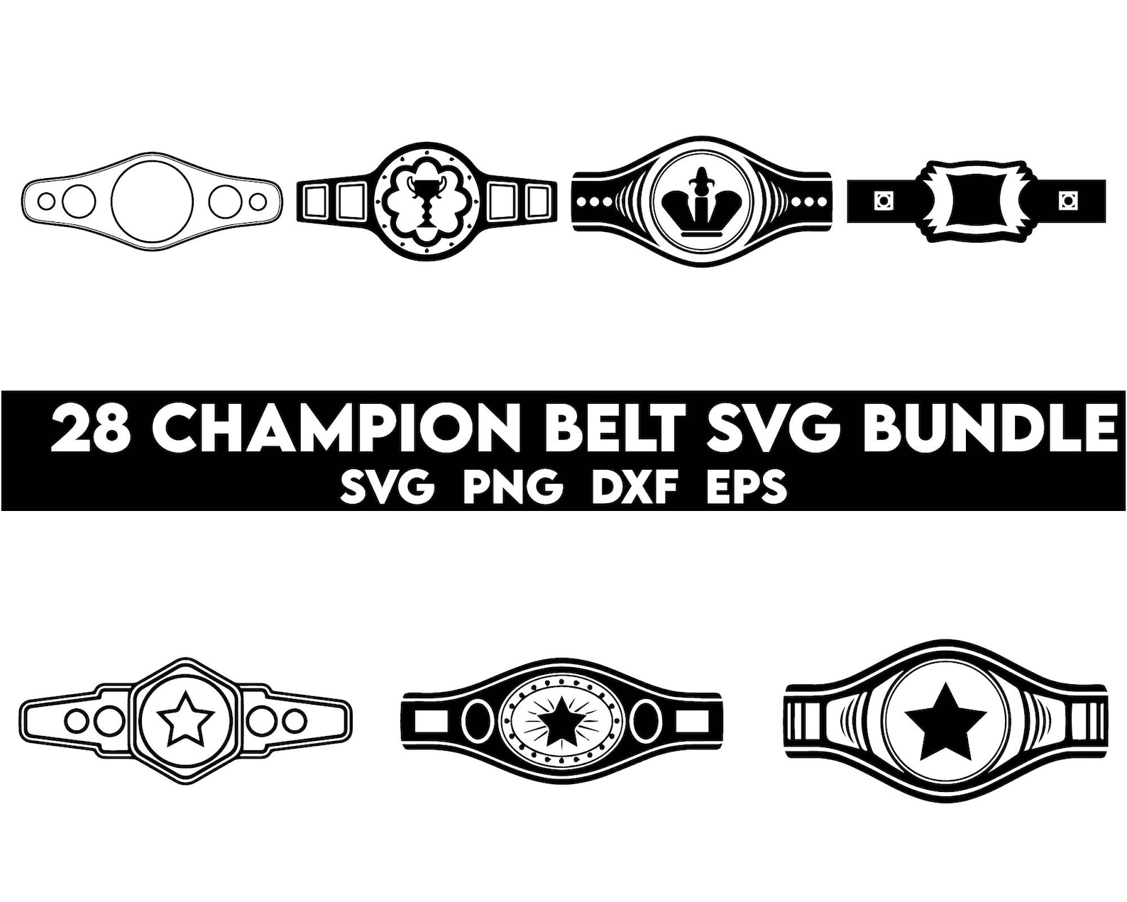 Championship Belt SVG Bundle, Championship SVG, Champion Belt SVG ...