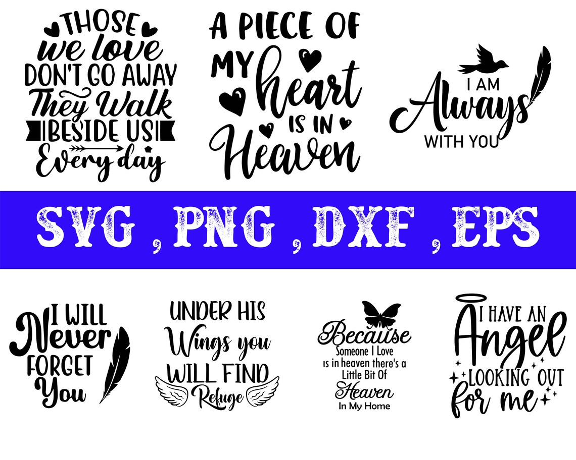 Memorial SVG Bundle, Memorial Quotes SVG, Bereavement Svg, in Loving ...