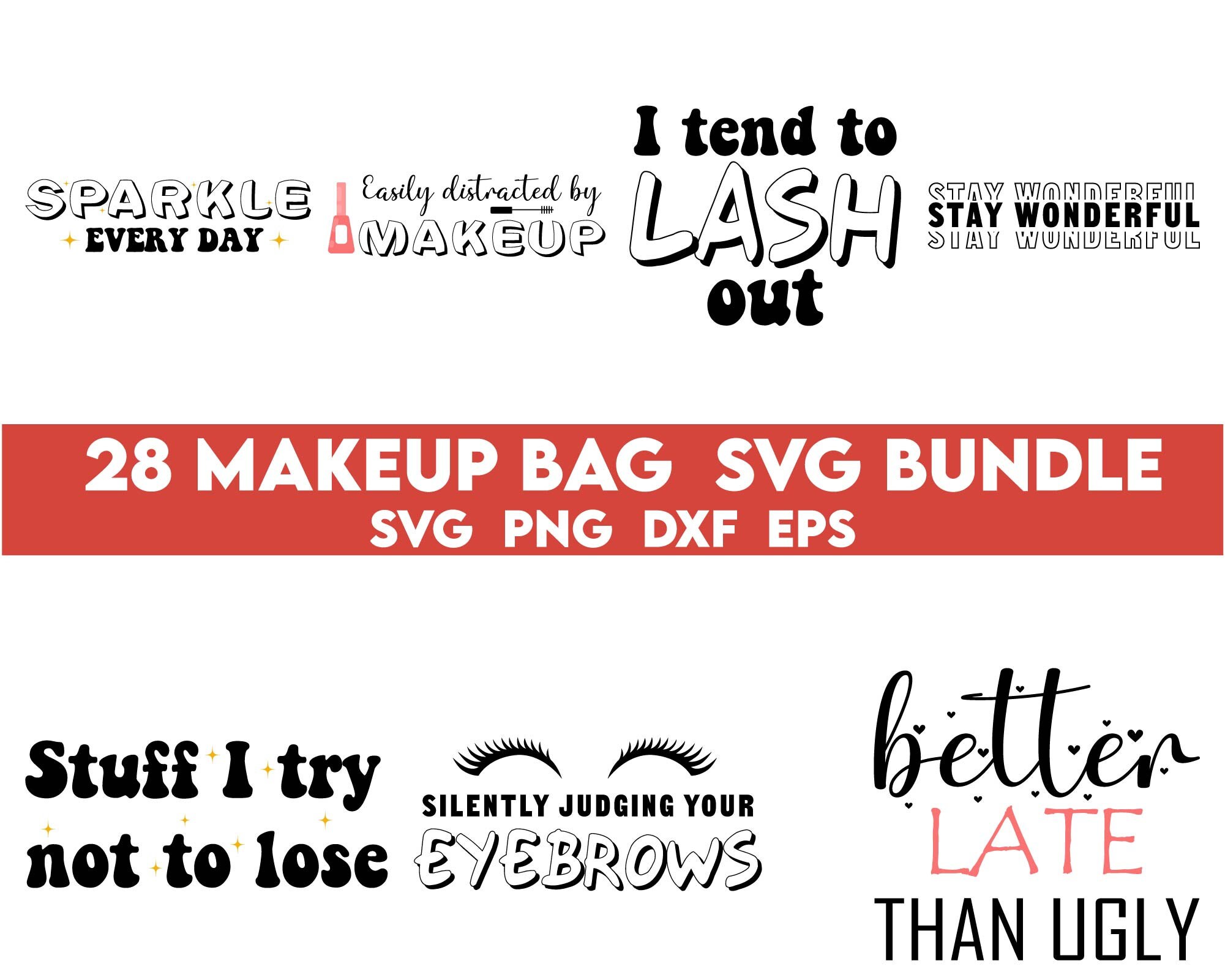 Makeup Bag SVG Bundle, Makeup SVG, Makeup Bag Design , Bag Svg, Fashion ...