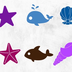 Sea Creatures Svg Bundle, Under the Sea SVG, Sea Animals SVG, Ocean Svg ...